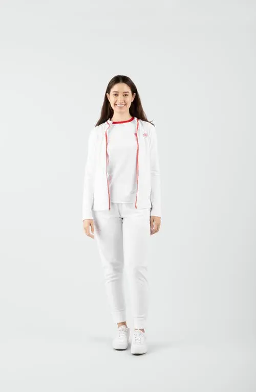 LOVE ALL TENNIS Gabriela Full Zip Jacket - Red