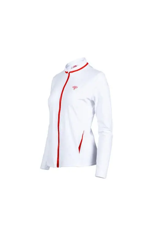 LOVE ALL TENNIS Gabriela Full Zip Jacket - Red