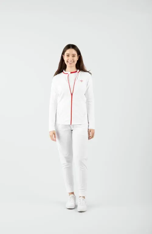 LOVE ALL TENNIS Gabriela Full Zip Jacket - Red
