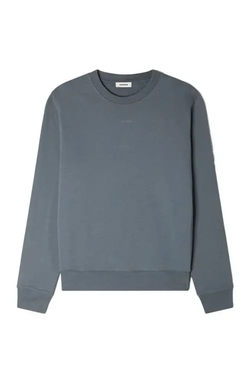 Sandro Logo Fleece Sweatshirt - Grey/blu