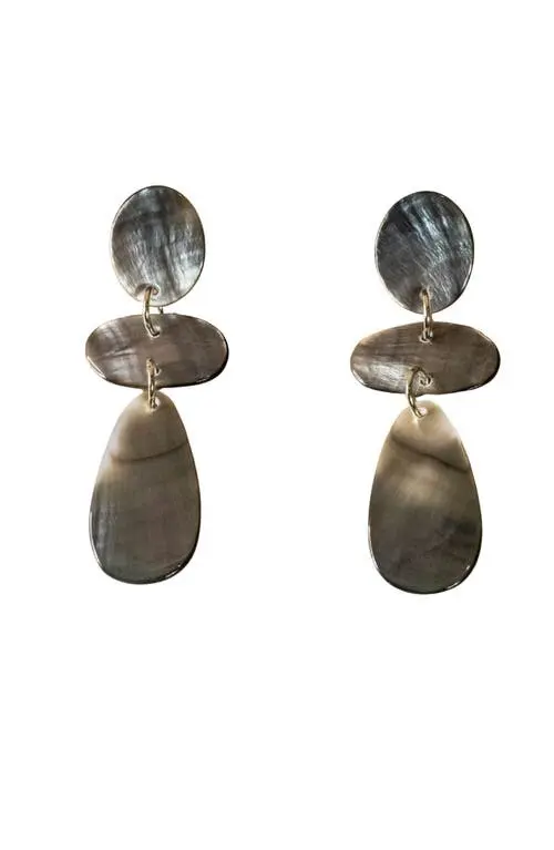 LIKHA Mother-of-pearl Dangle Earrings - Black