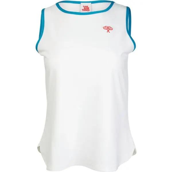 LOVE ALL TENNIS Sleeveless Athletic Tank Top - Aqua