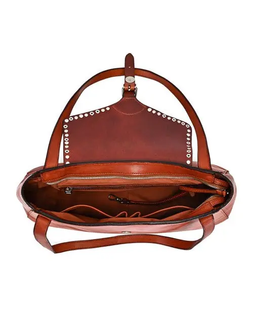 OLD TREND Monarda Leather Shoulder Bag - Cognac