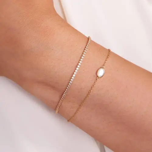SARA PATINO White Topaz Tennis Bracelet