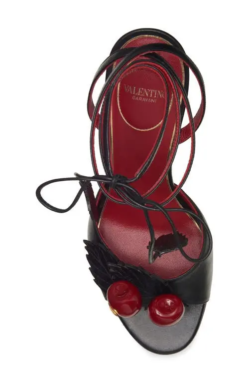 Valentino Garavani Cherryfic Ankle Strap Sandals
