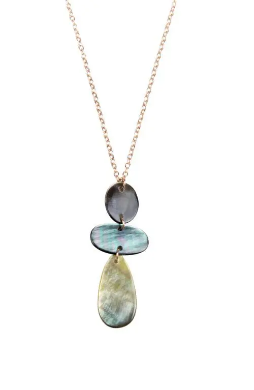 LIKHA Mother-of-pearl Pendant Necklace - Black