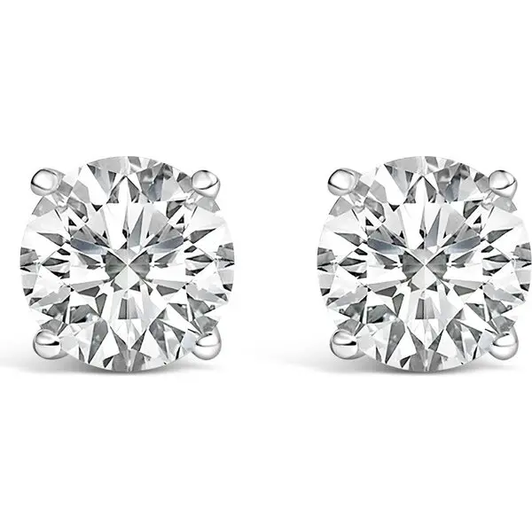 HAUS OF BRILLIANCE Platinum 7.00 Cttw Round Lab Grown Diamond Stud Earrings - White
