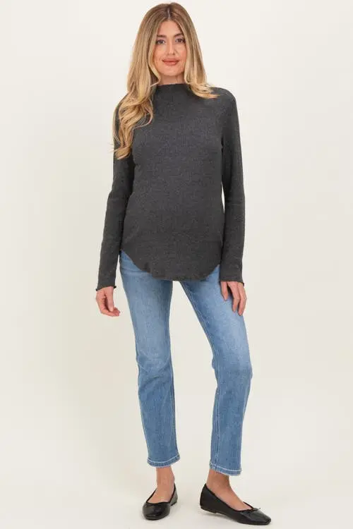 PINKBLUSH Ankle Slim Straight Leg Maternity Jeans - Blue