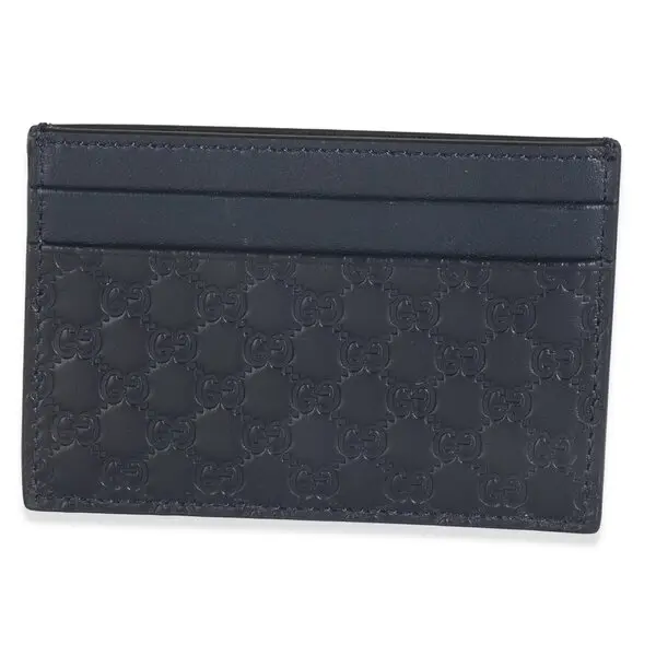 Gucci Navy Microguccissima Card Case