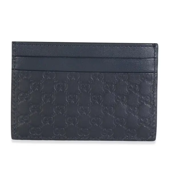Gucci Navy Microguccissima Card Case - Blue