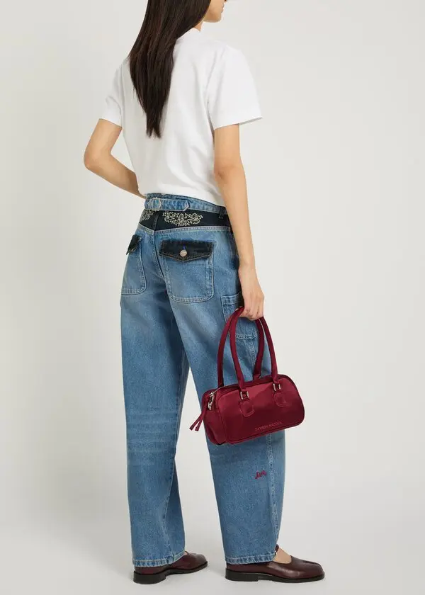 DAMSON MADDER Drew Embroidered Relaxed Straight-leg Jeans - Denim