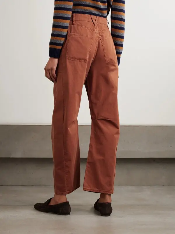 Veronica Beard Cotton-twill Barrel-leg Cargo Pants