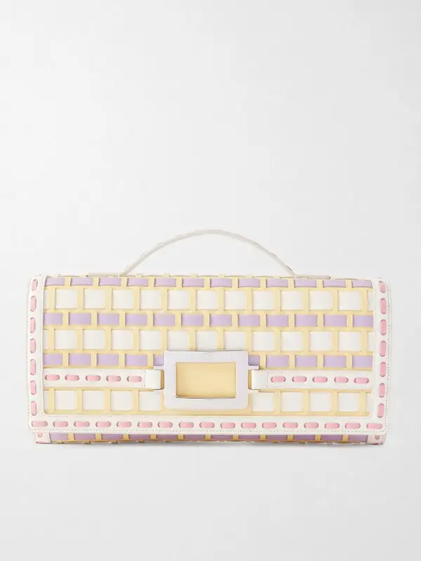 ROGER VIVIER Belle Vivier Leather Clutch