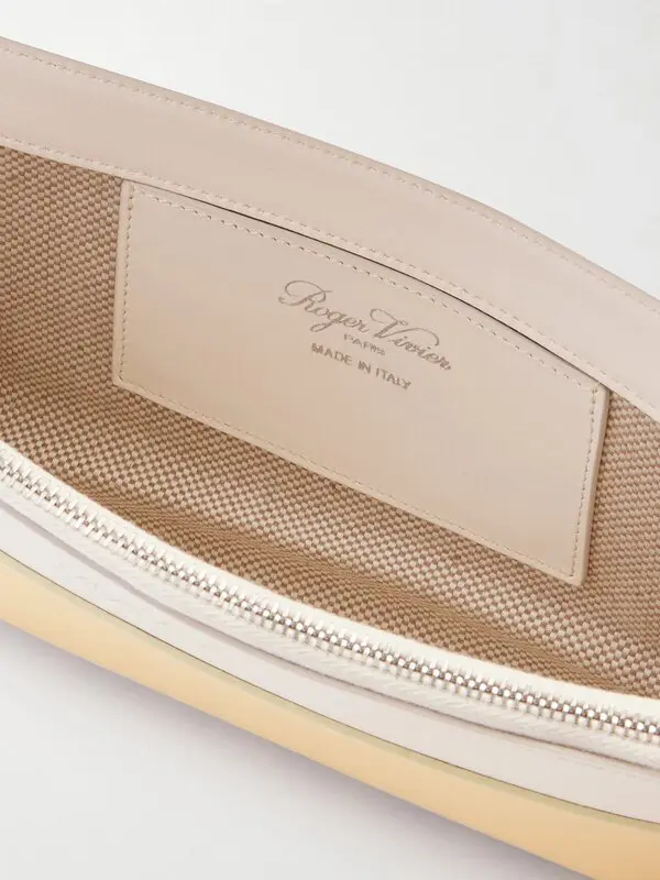 ROGER VIVIER Belle Vivier Leather Clutch