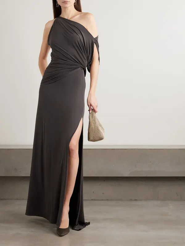 Alex Perry One-shoulder Draped Gown