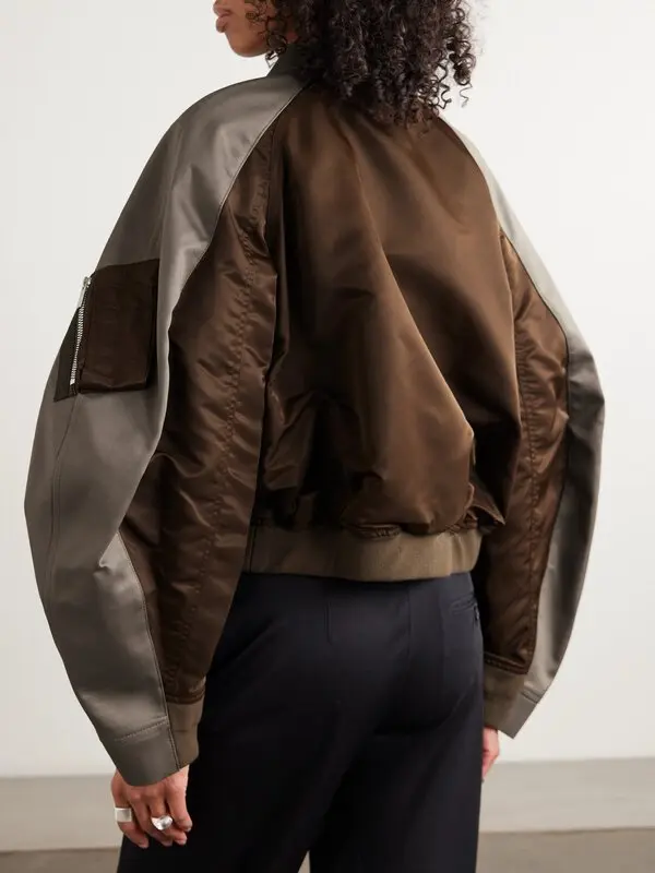 Sacai Cotton-canvas And Shell Bomber Jacket