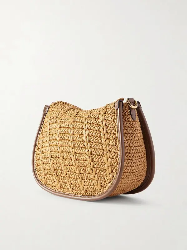 Etro Pony Medium Raffia Shoulder Bag - Brown