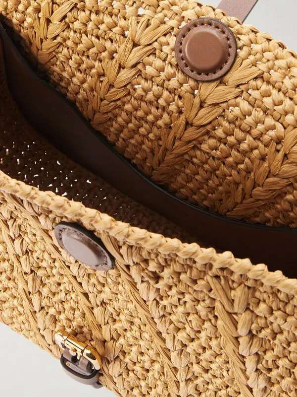Etro Pony Medium Raffia Shoulder Bag - Brown