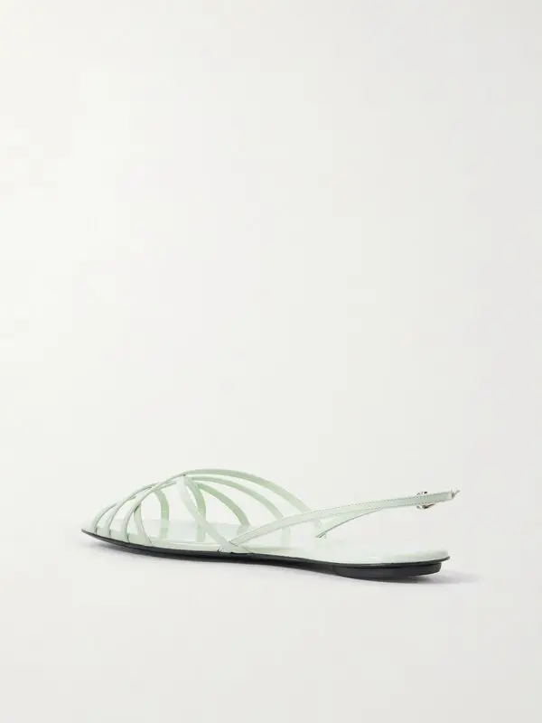 Proenza Schouler Uma Leather Slingback Sandals - Green