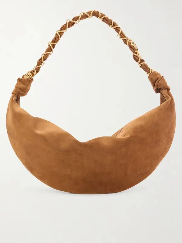 Saint Laurent Amalia Small Suede Shoulder Bag - Brown