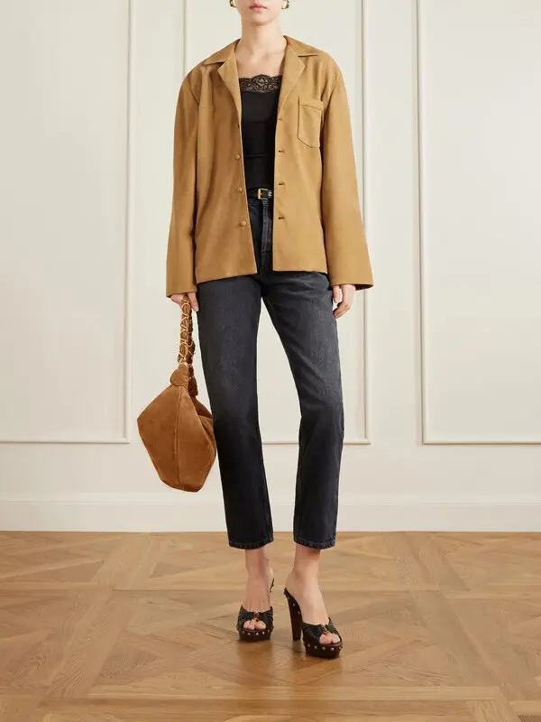 Saint Laurent Amalia Small Suede Shoulder Bag - Brown