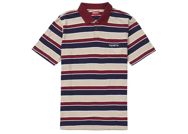 Supreme Classic Logo Stripe Polo Shirt