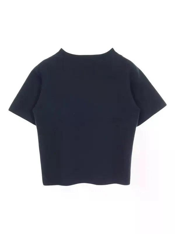 Hermès 10s Cashmere Button Knit Short Sleeve Top