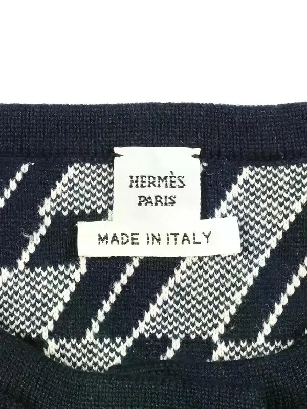Hermès 10s Cashmere Button Knit Short Sleeve Top