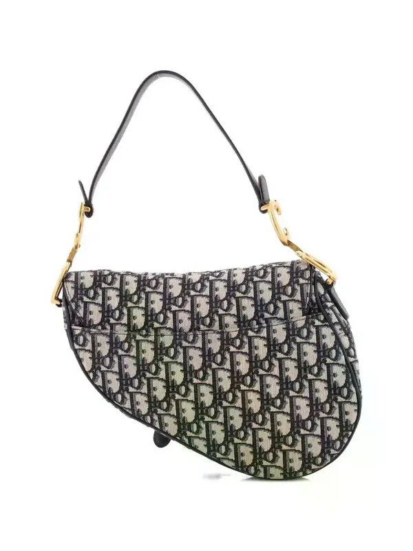 Dior Saddle Oblique Canvas Shoulder Bag - Blue