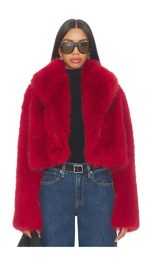 NAKEDVICE The Delaney Cropped Fur Jacket