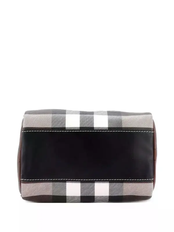 Burberry Bowling Bag Check E-canvas Mini Satchel