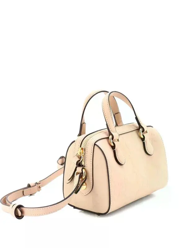 Gucci Convertible Top Handle Jumbo Gg Embossed Leather Mini Satchel