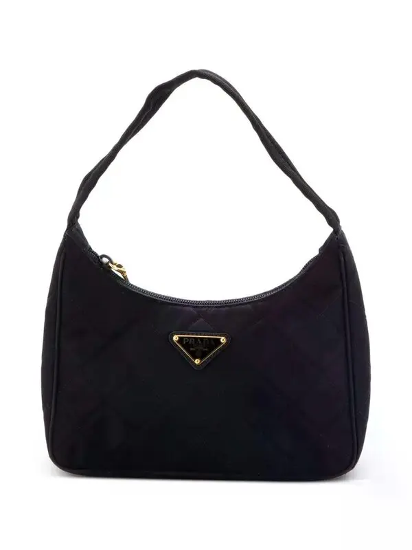Prada Quilted Tessuto Small Hobo Bag