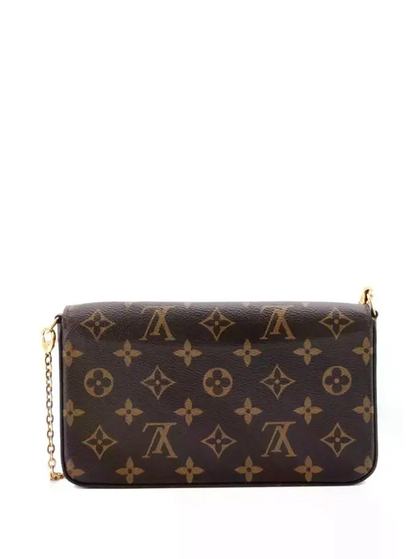 LOUIS VUITTON Felicie Pochette Monogram Canvas Crossbody Bag - Brown