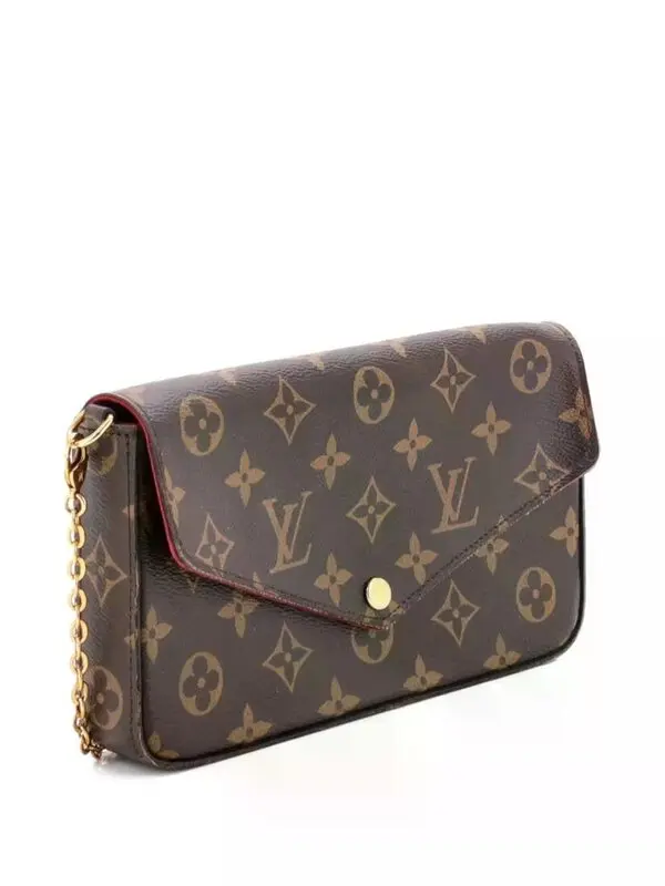 LOUIS VUITTON Felicie Pochette Monogram Canvas Crossbody Bag - Brown
