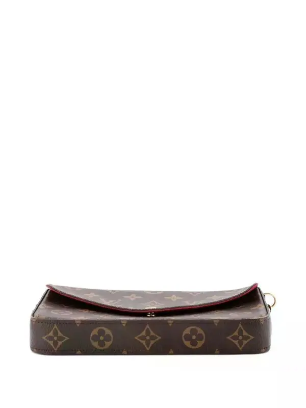 LOUIS VUITTON Felicie Pochette Monogram Canvas Crossbody Bag - Brown