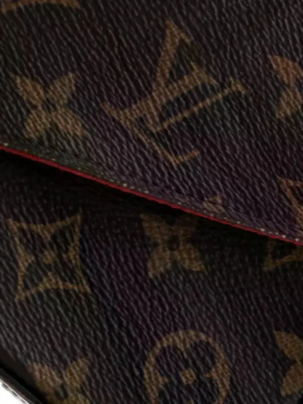 LOUIS VUITTON Felicie Pochette Monogram Canvas Crossbody Bag - Brown