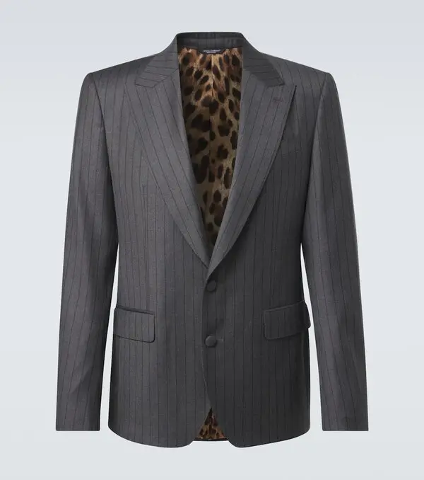 Dolce & Gabbana Pinstripe Virgin Wool Blazer