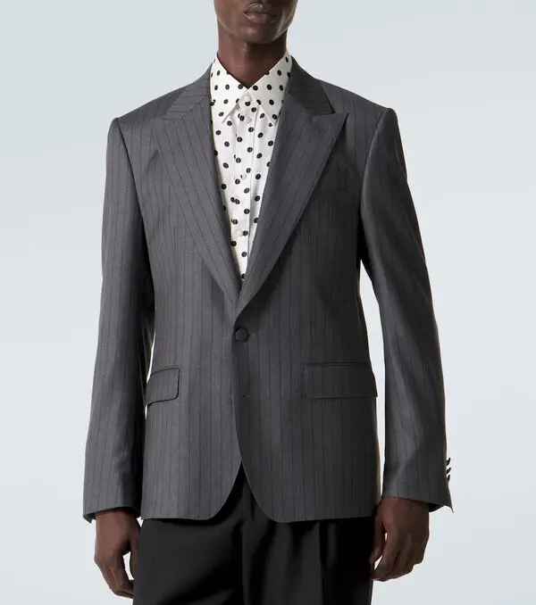 Dolce & Gabbana Pinstripe Virgin Wool Blazer
