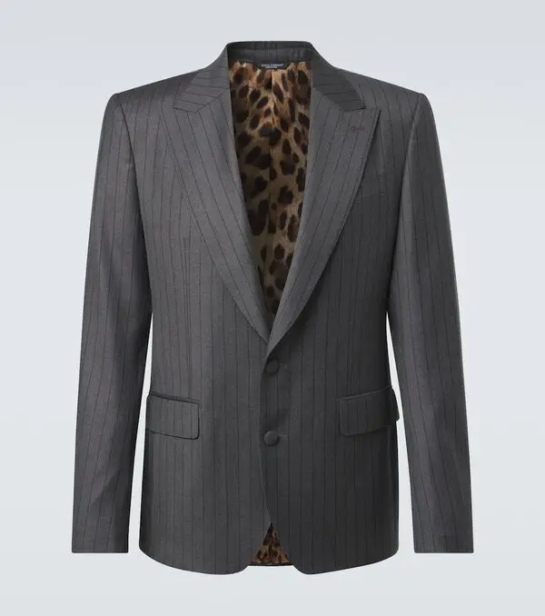 Dolce & Gabbana Pinstripe Virgin Wool Blazer