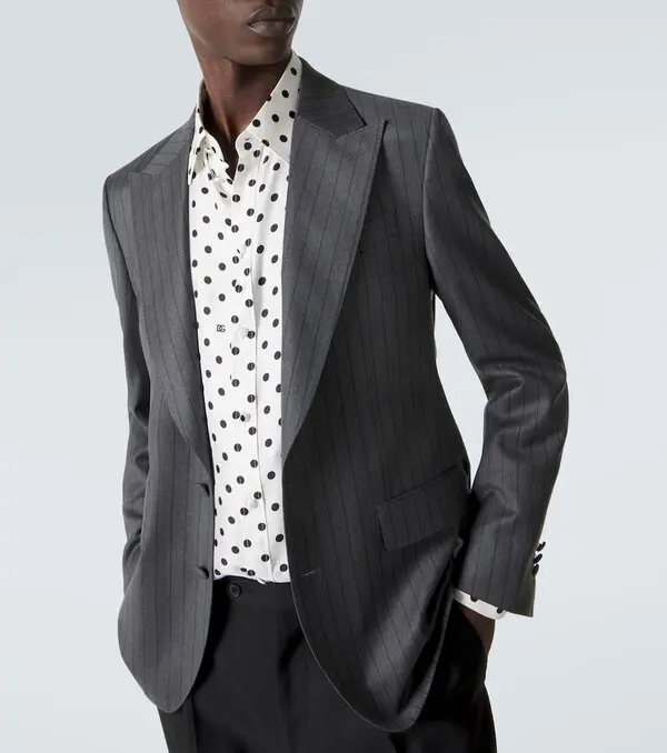 Dolce & Gabbana Pinstripe Virgin Wool Blazer