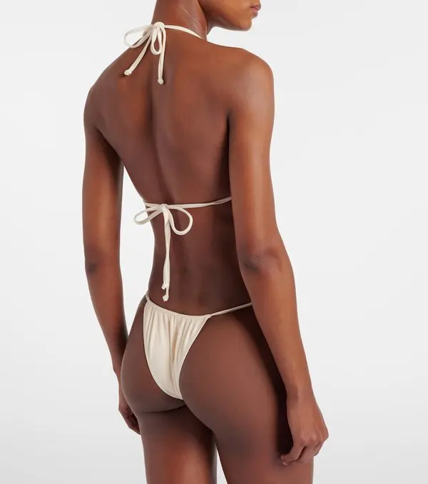 SAME Beaded Bikini Bottom - White