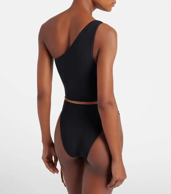 SAME Belted One-shoulder Swimsuit