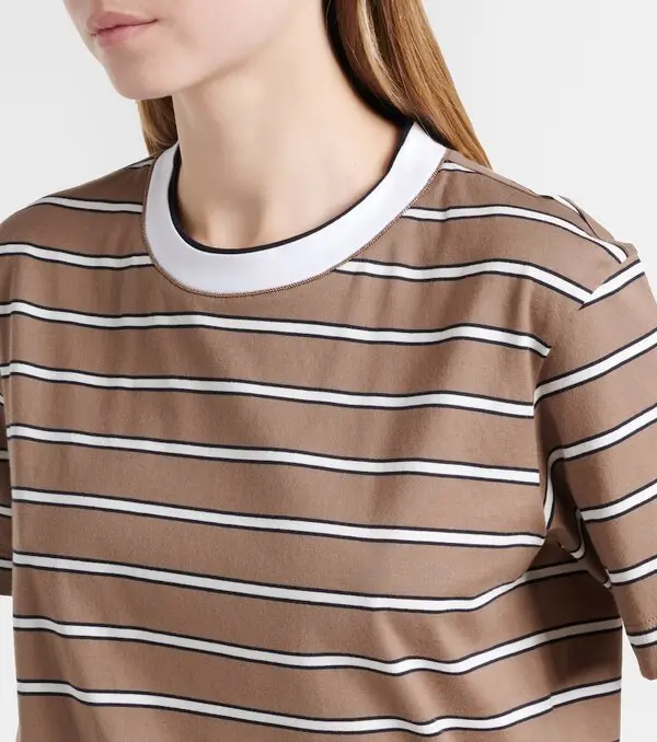 Brunello Cucinelli Striped Cotton Jersey T-shirt