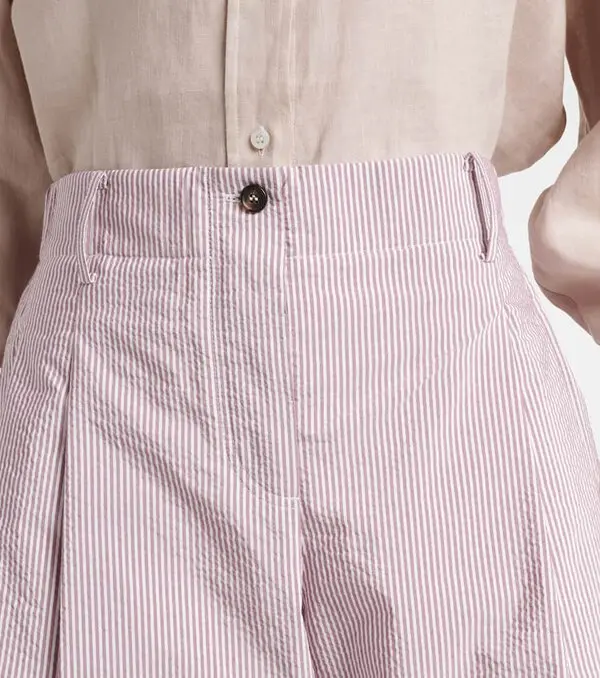 Brunello Cucinelli Striped Cotton-blend Bermuda Shorts