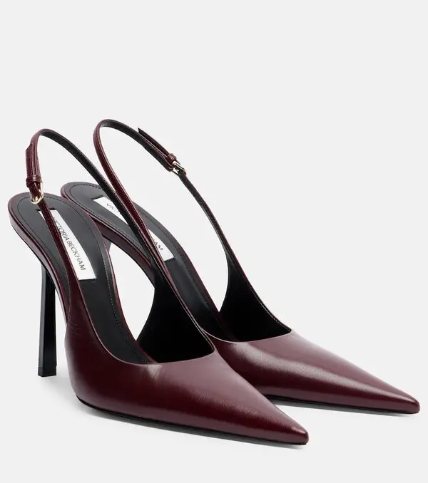 Victoria Beckham Leather Slingback Pumps