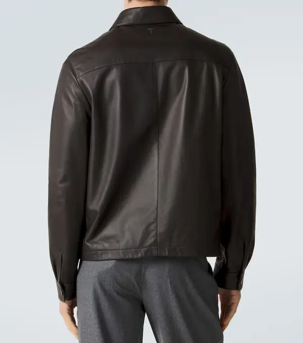 TOD'S Leather Shirt Jacket