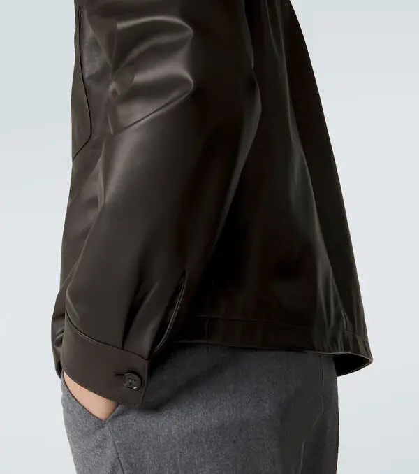 TOD'S Leather Shirt Jacket