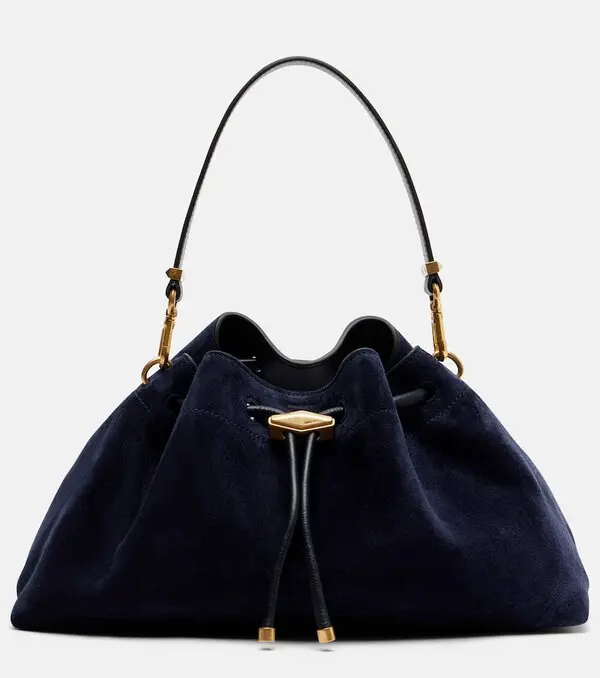 JIMMY CHOO Cinch Suede Bucket Bag