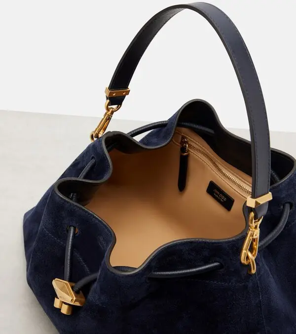 JIMMY CHOO Cinch Suede Bucket Bag